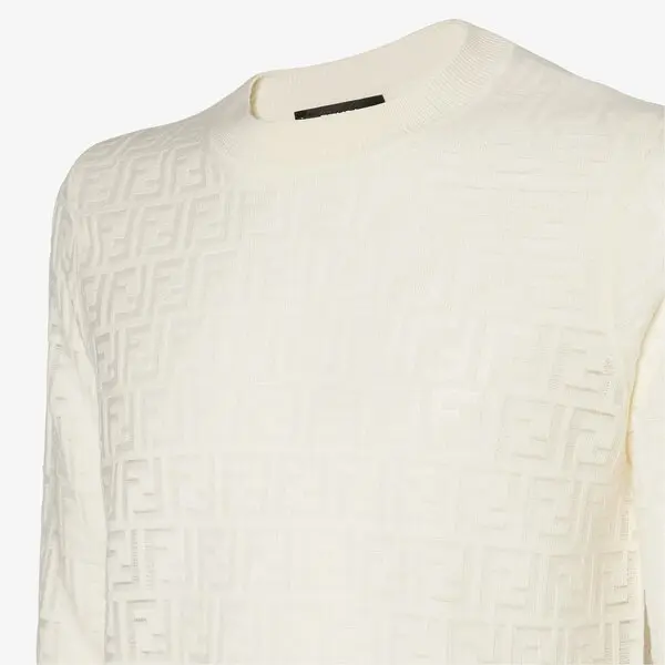 Fendi Regular Fit Pullover - White