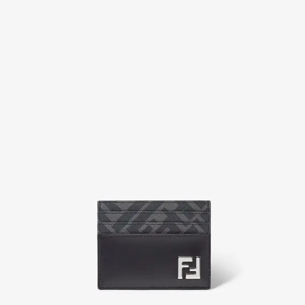 Fendi Ff Squared Card Holder - Black