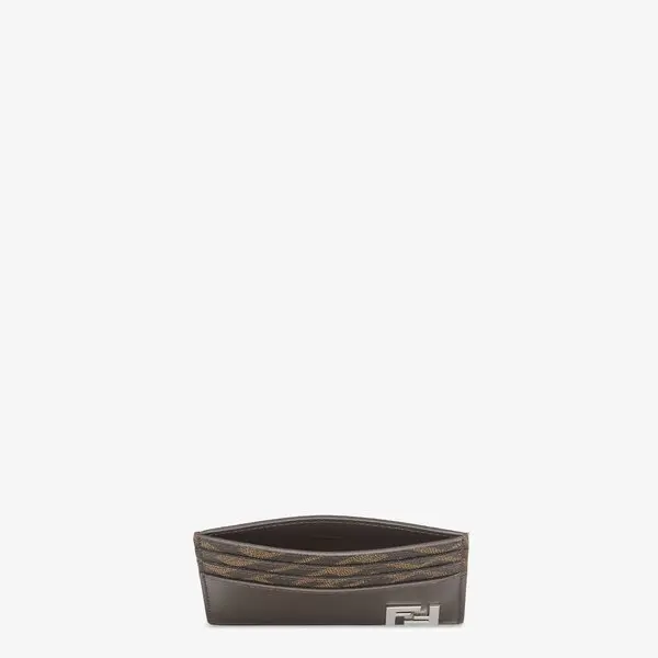 Fendi Ff Squared Card Holder - Brown