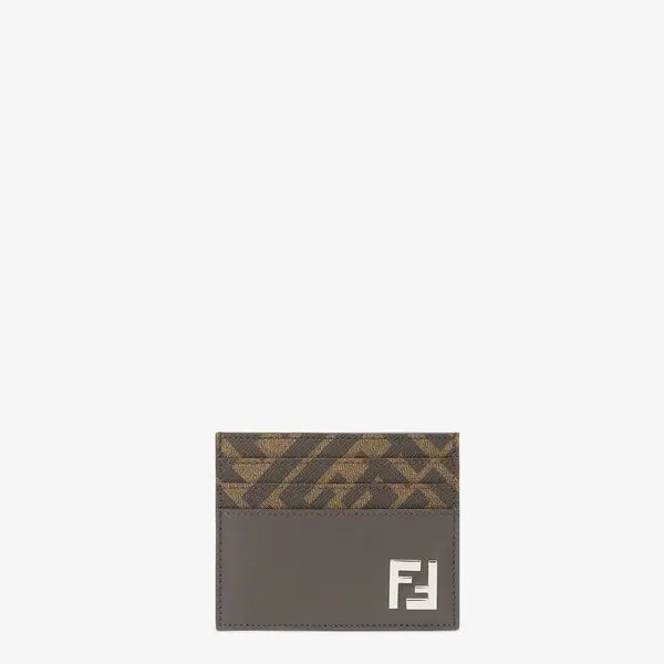 Fendi Ff Squared Card Holder - Brown