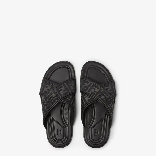 Fendi Ff Jacquard Slides