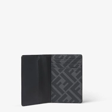 Fendi Ff Squared Card Holder - Black