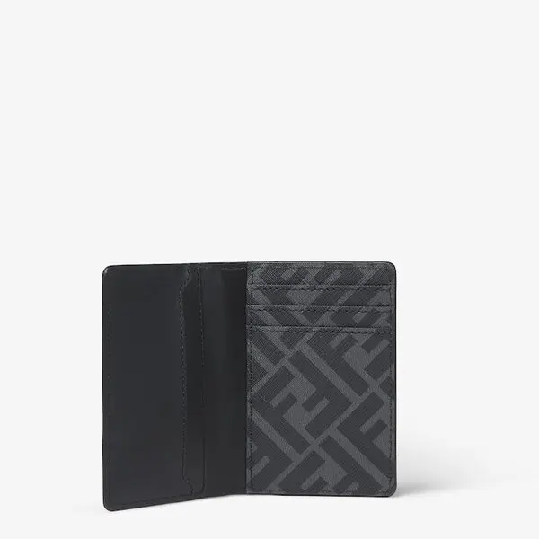 Fendi Ff Squared Card Holder - Black