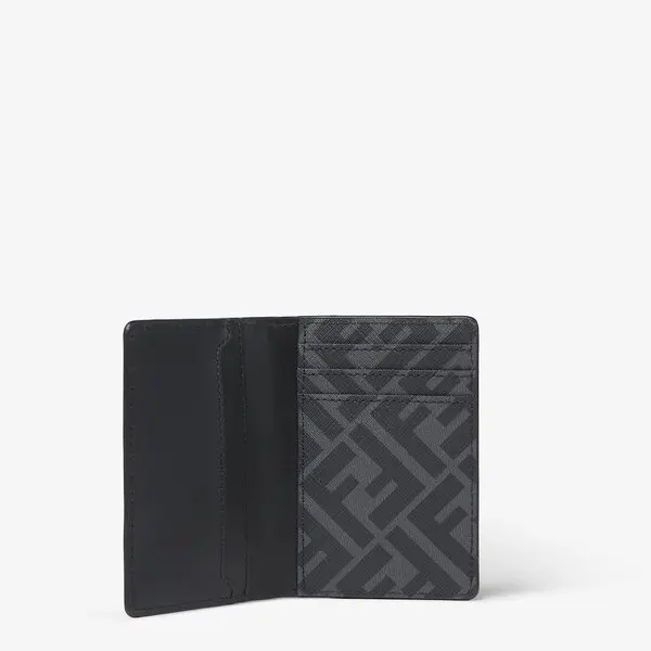 Fendi Ff Squared Card Holder - Black