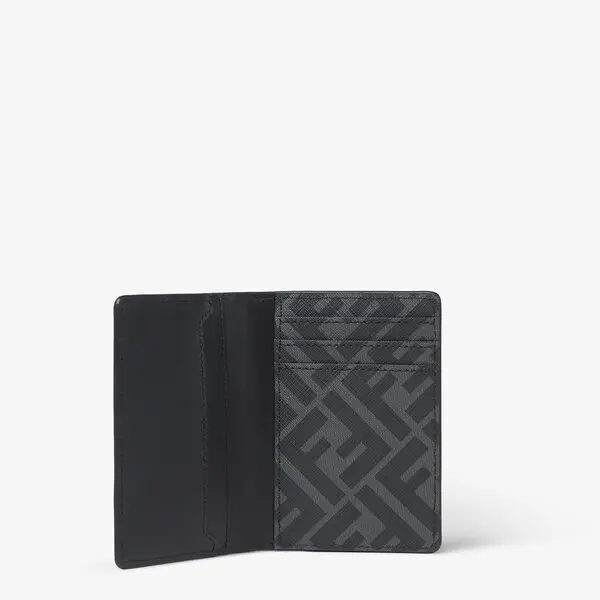 Fendi Ff Squared Card Holder - Black