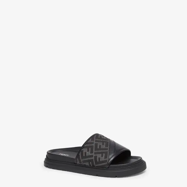 Fendi Diagonal Slides - Black