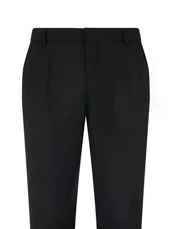 Roberto Cavalli Pleated Virgin-wool Trousers