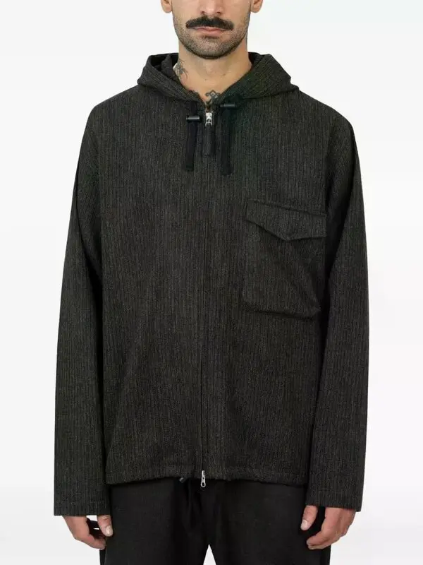 Universal Works Hooded Stripe-pattern Jacket