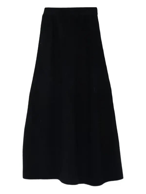 Christian Wijnants Ribbed Wool A-line Skirt