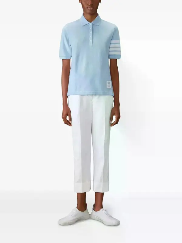 Thom Browne 4-bar Sleeve Polo Top
