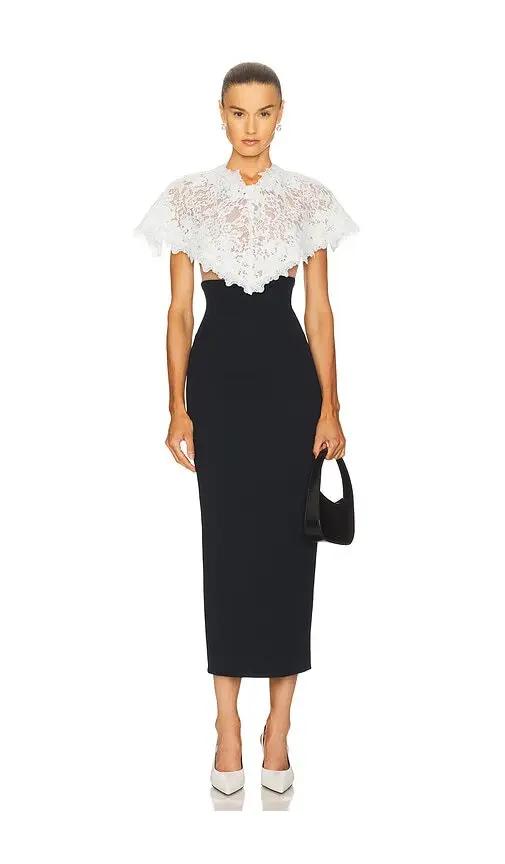 HELSA The Marchioness Midi Dress - Black
