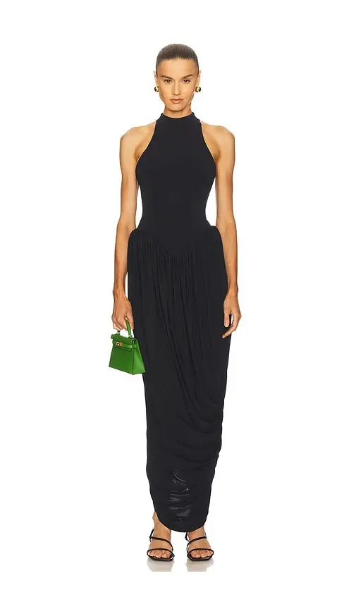 HELSA The Duchess Jersey Dress - Black
