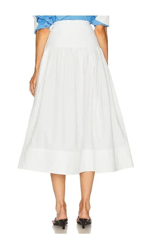 HELSA Midi Wrap Skirt In Tech Poplin