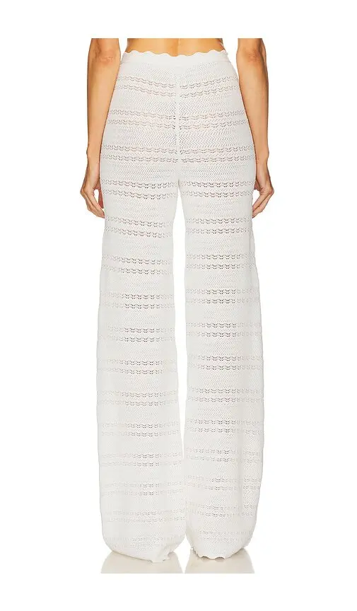 HELSA Scalloped Knit Wide Leg Pants