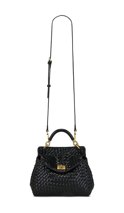 Jw Pei Lucia Classic Top Handle Woven Bag - Black