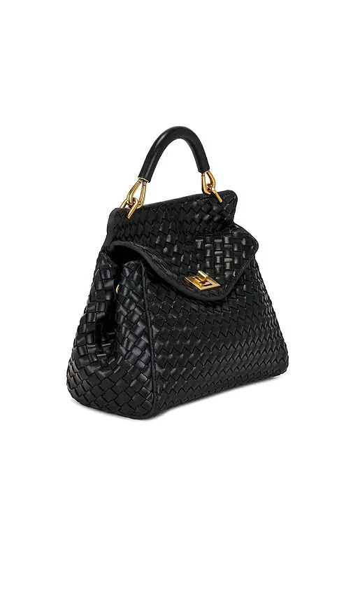 Jw Pei Lucia Classic Top Handle Woven Bag - Black