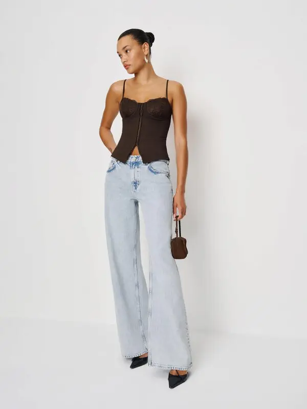 REFORMATION Italiana Top - Brown