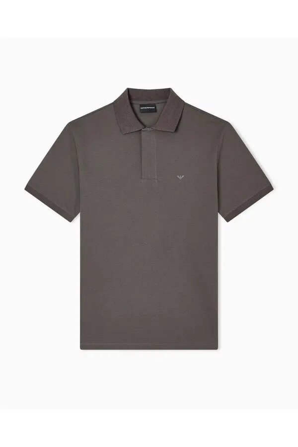 Emporio Armani Travel Essentials Piqué Polo Shirt - Natural