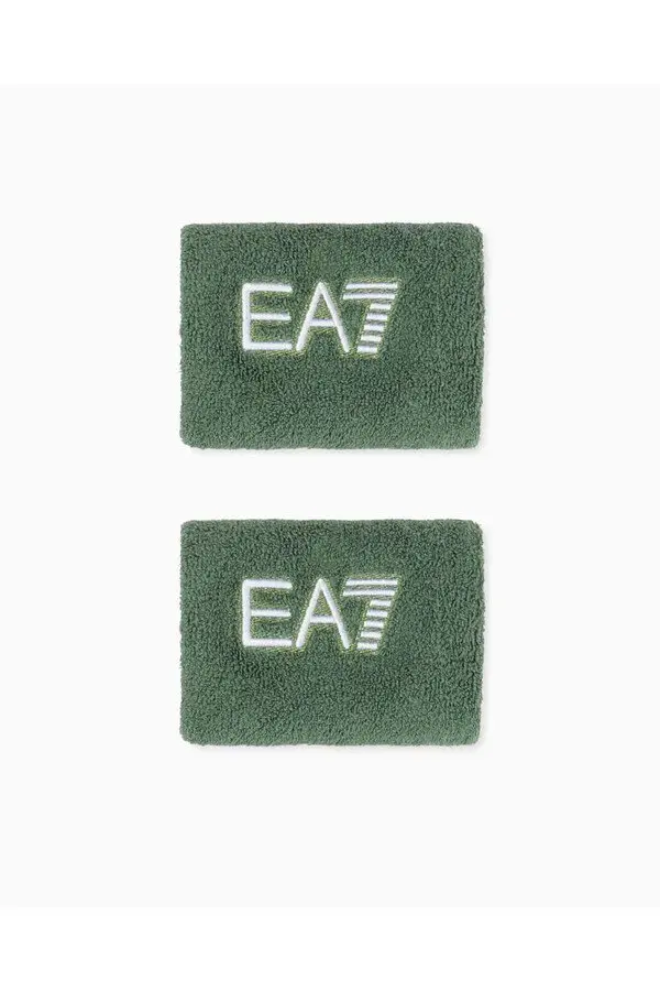 EA7 Stretch-cotton Blend Wristbands - Green