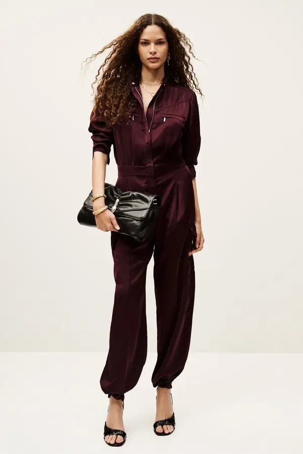 Ba&sh Carmy Flowing Jumpsuit - Purple