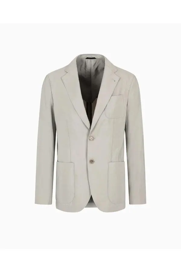 Giorgio Armani Upton Line Washed Silk Single-breasted Jacket - Red