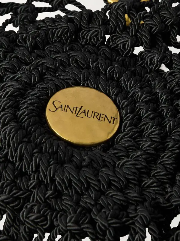 Saint Laurent Woven Cord Shoulder Bag
