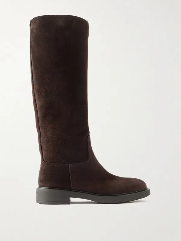 GIANVITO ROSSI Ascott 20 Suede Knee High Boots - Brown