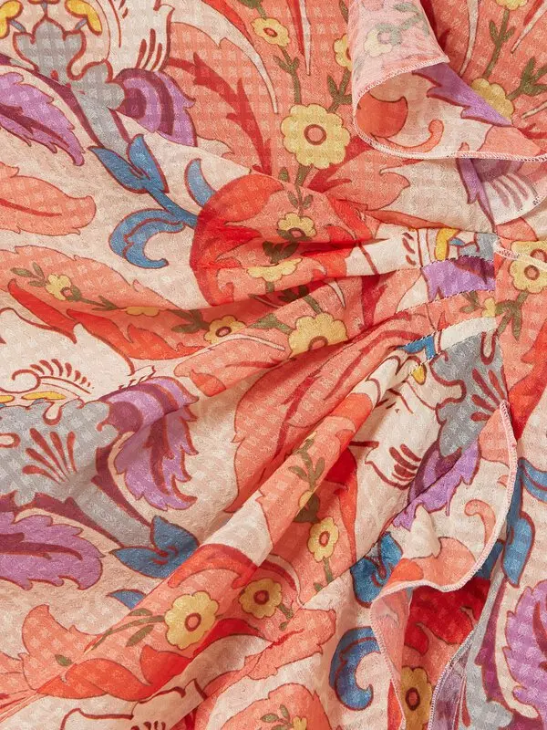 Etro Printed Crepe De Chine Maxi Dress