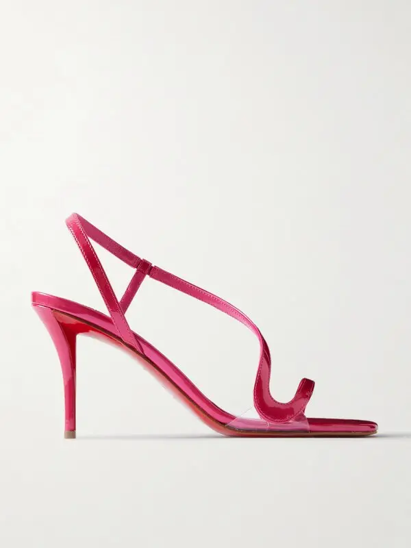 CHRISTIAN LOUBOUTIN Rosa Z 80 Patent-leather Sandals - Pink