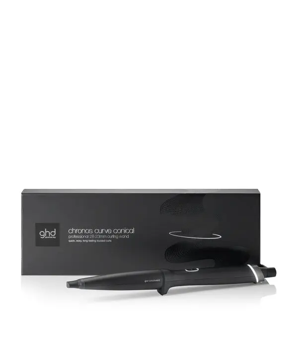 GHD Chronos Curve Conical Wand Hair Curler - Black
