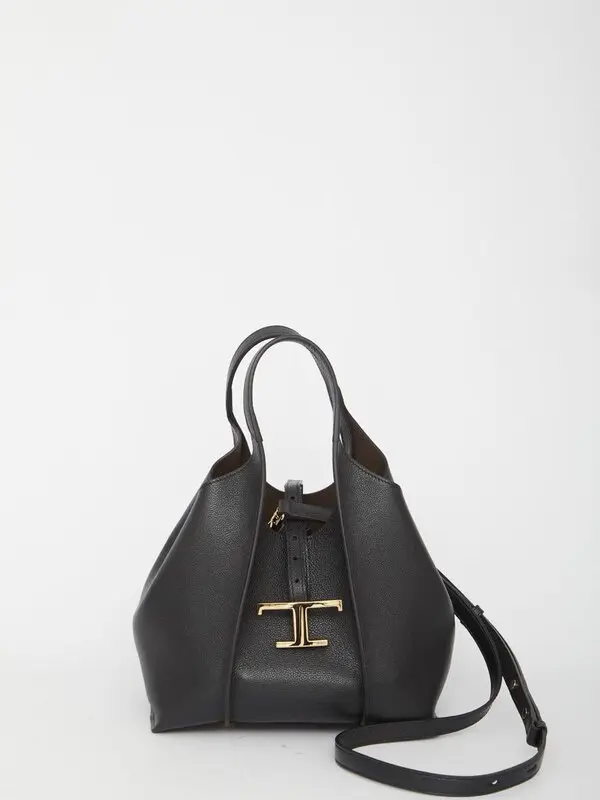 TOD'S T Timeless Mini Shopping Bag - Black