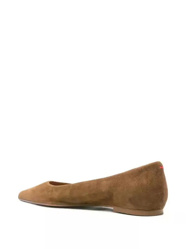 AeydĒ Pointed-toe Suede Flat Pumps