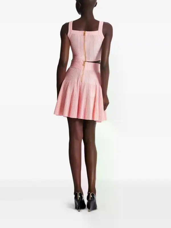 Balmain Ribbed Square-neck Top