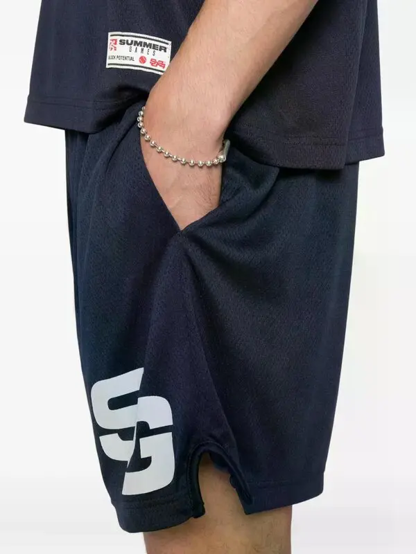 SUMMER GAMES Logo-print Mesh Shorts