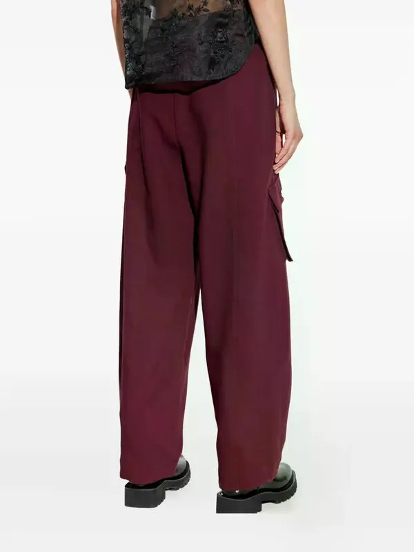 GANNI Elasticated-waistband Jeans - Red