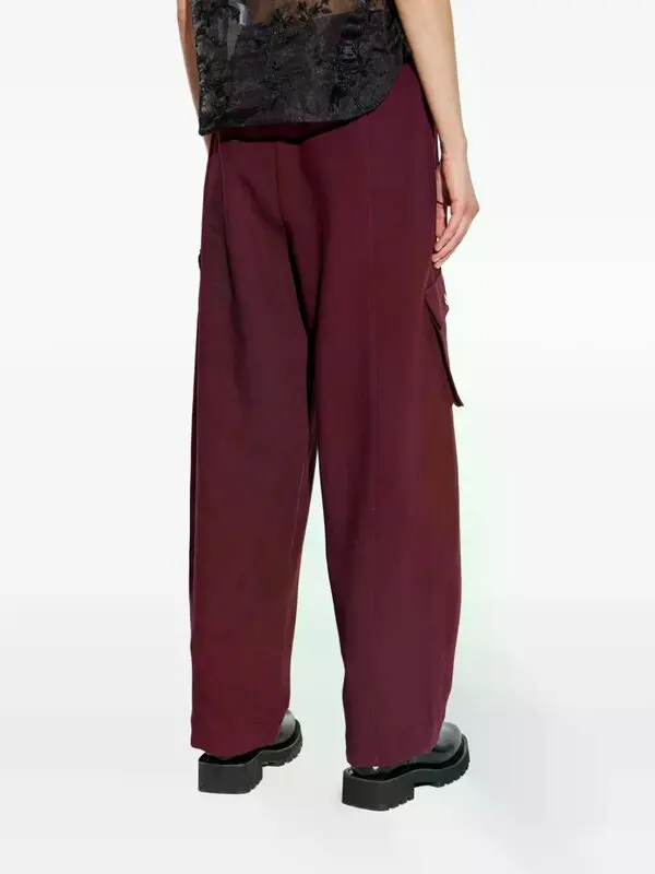 GANNI Elasticated-waistband Jeans - Red