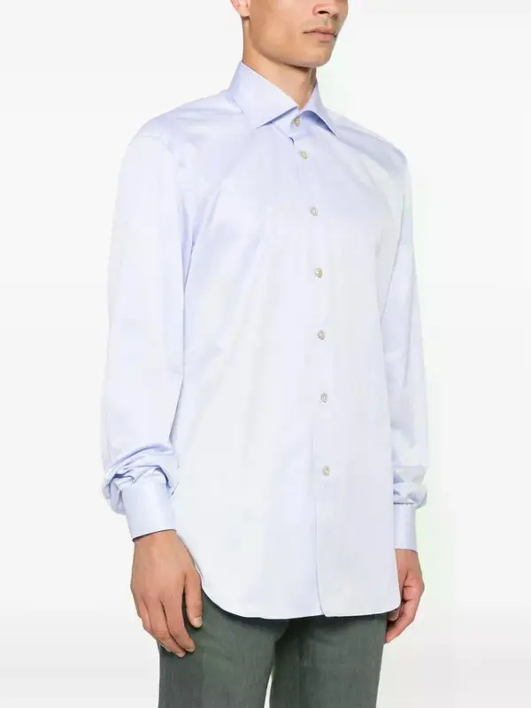 Kiton Long-sleeve Button-down Shirt - Blue