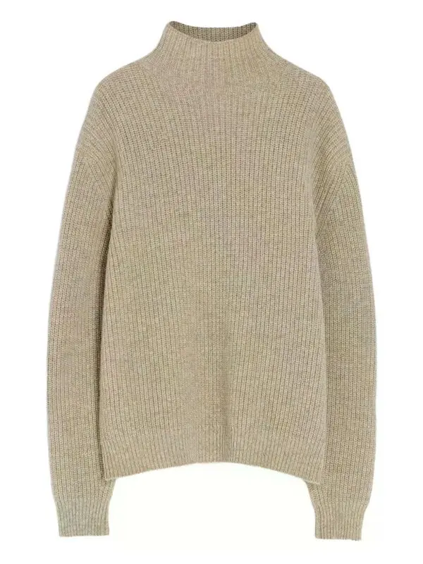 LEMAIRE High-neck Ribbed Sweater - Neutrals