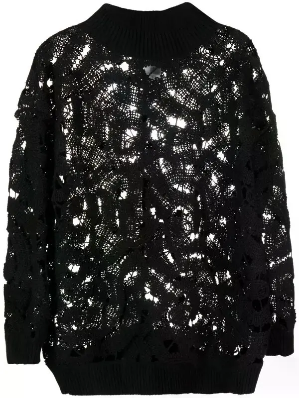 Fabiana Filippi Open Knit Mock Neck Jumper