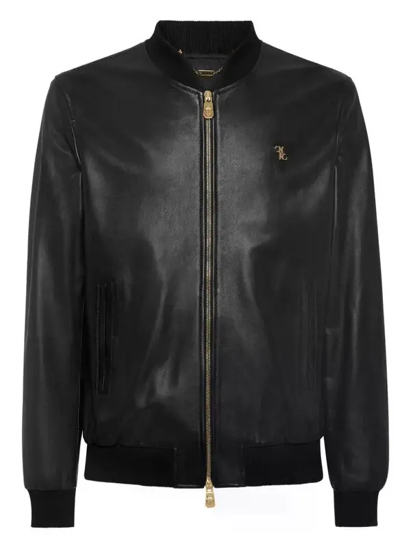 BILLIONAIRE Leather Bomber Jacket
