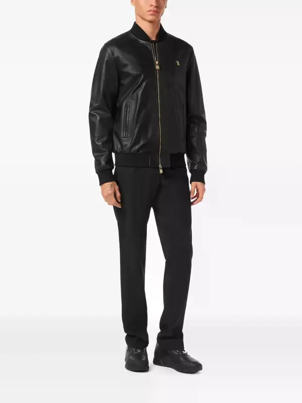 BILLIONAIRE Leather Bomber Jacket