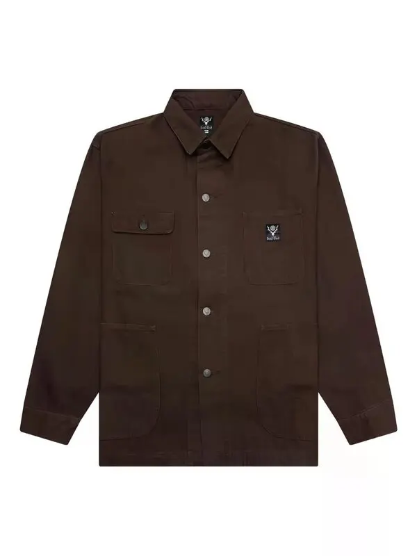 SOUTH2 WEST8 Button-flap Pocket Shirt Jacket - Brown