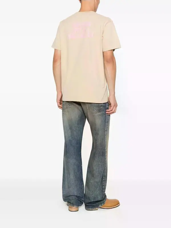 SUNFLOWER Oval-logo Cotton T-shirt