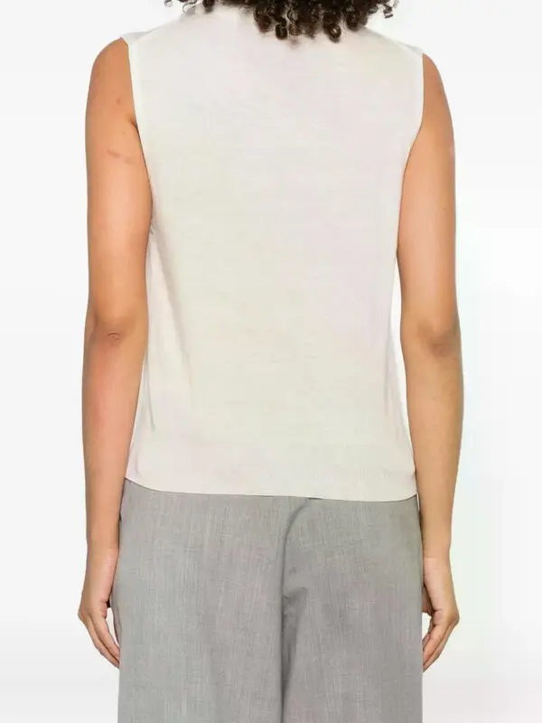 Vince Sleeveless Mock-neck Top