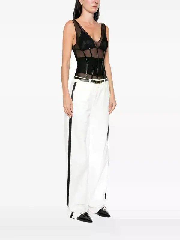 Elisabetta Franchi Mesh-paneled Bodysuit
