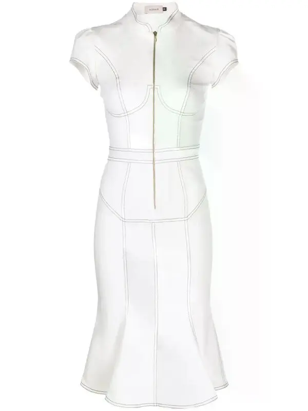 MURMUR Contrast-stitching Denim Dress