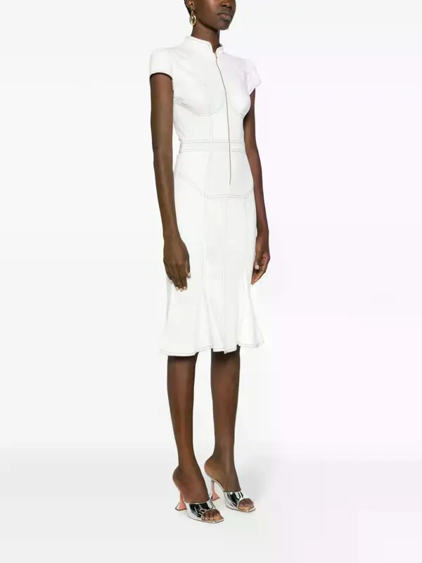 MURMUR Contrast-stitching Denim Dress
