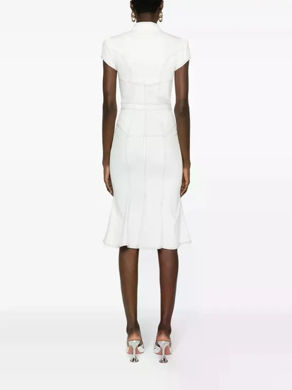 MURMUR Contrast-stitching Denim Dress