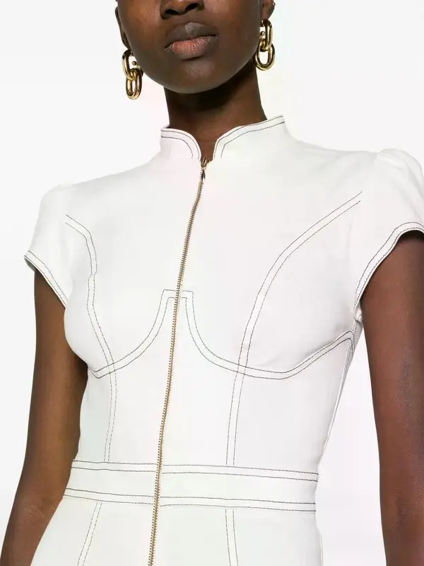 MURMUR Contrast-stitching Denim Dress