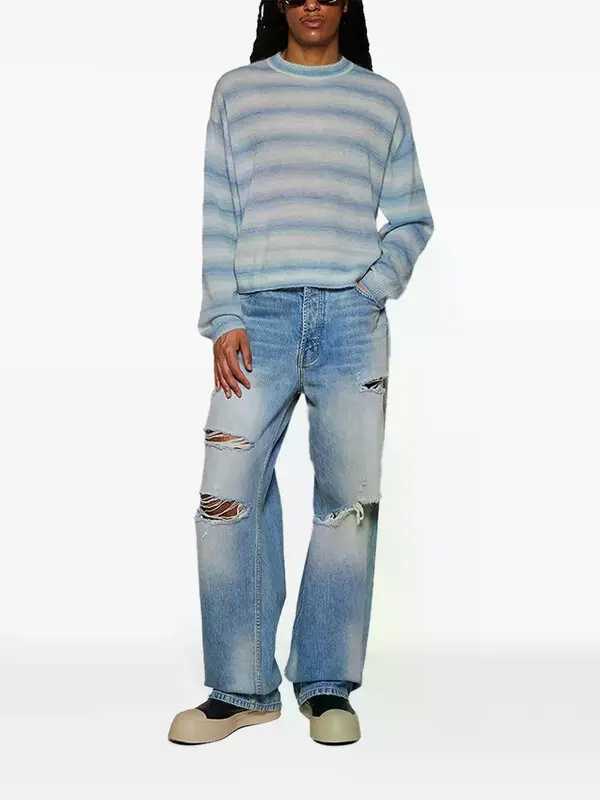 NAHMIAS Ripped Stonewashed Jeans